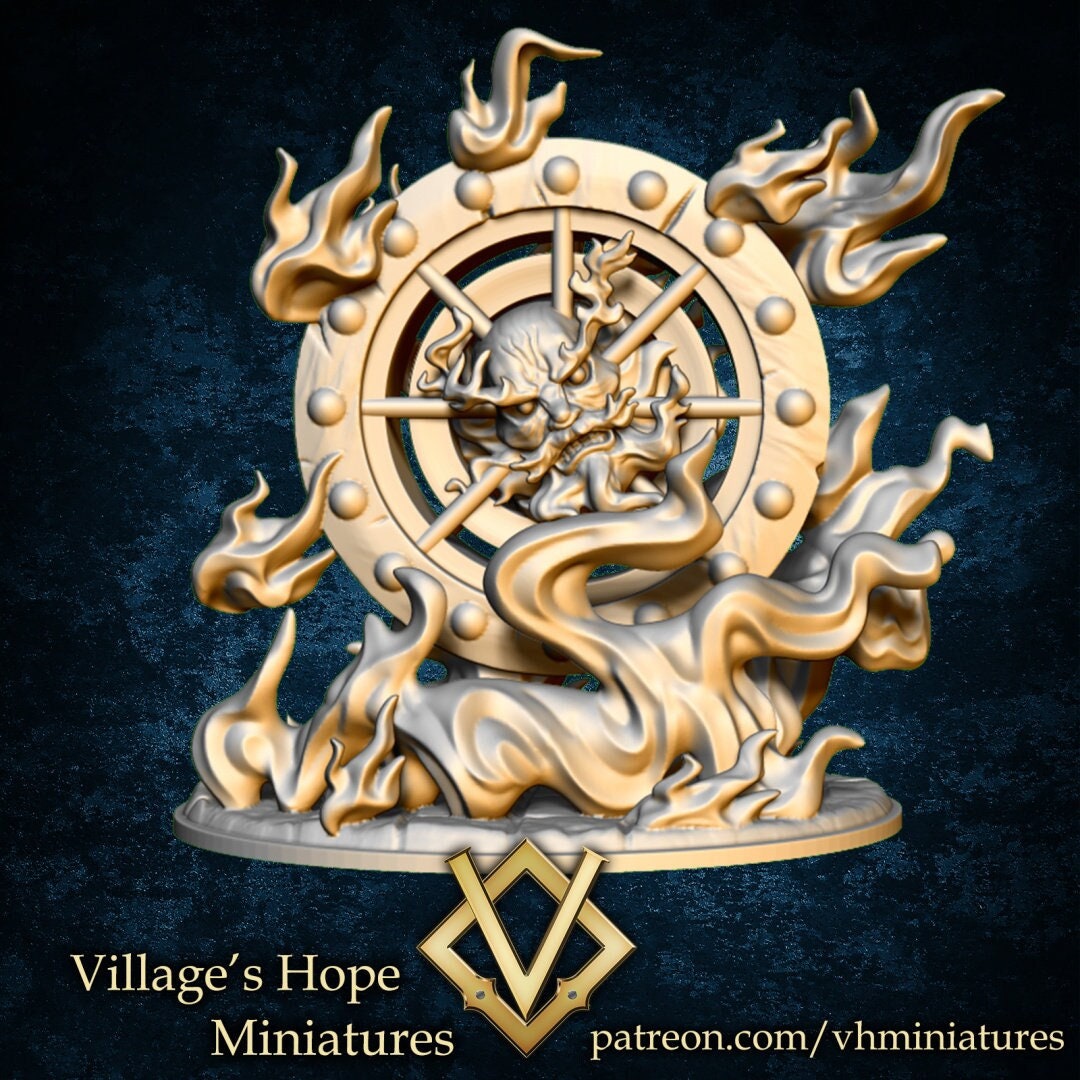 Wanyudo flame Wheel Ghost by Village's Hope 12K Hi-res Resin Tabletop ...