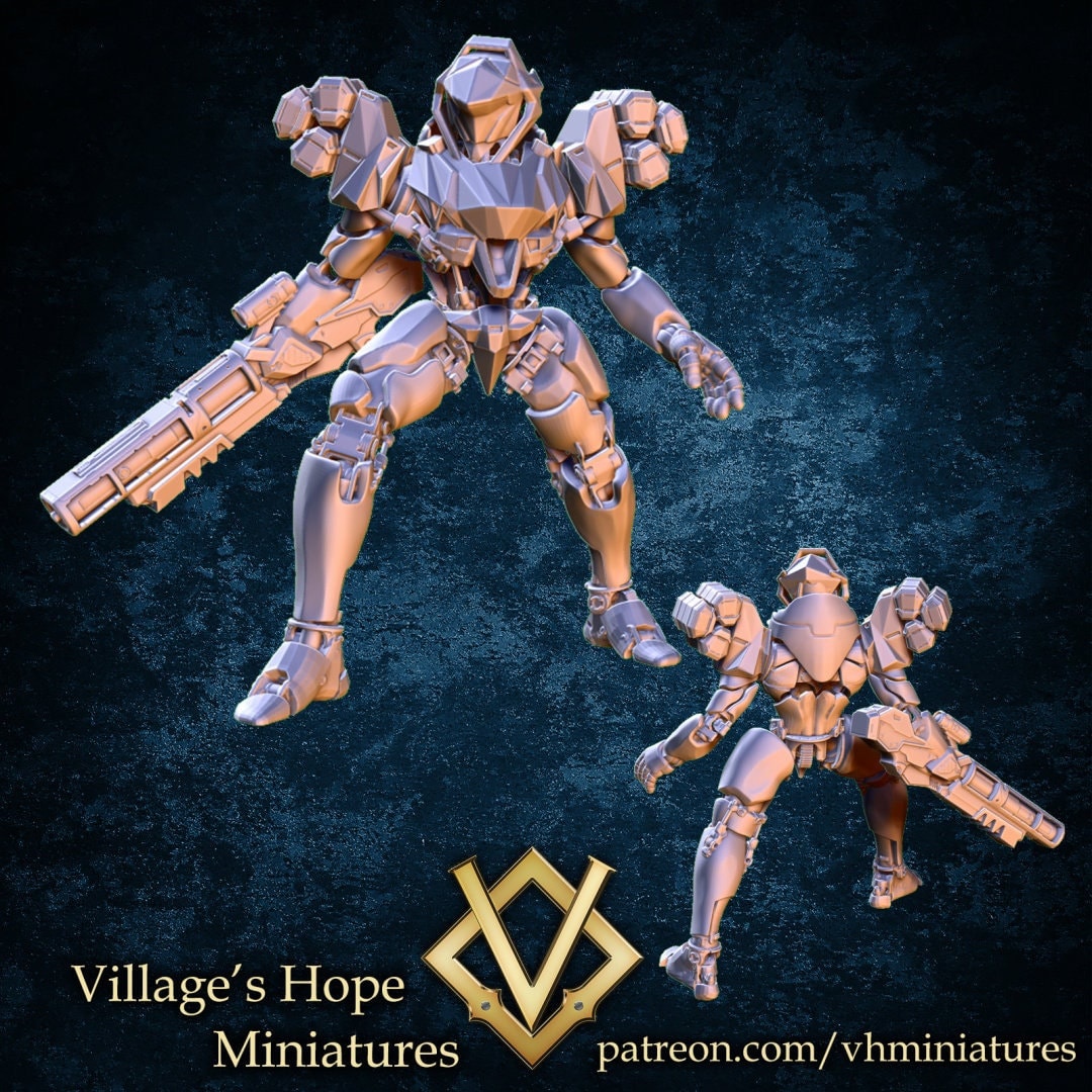 Cyborg Soldier by Village's Hope 12K Hi-res Resin Tabletop Figurine ...