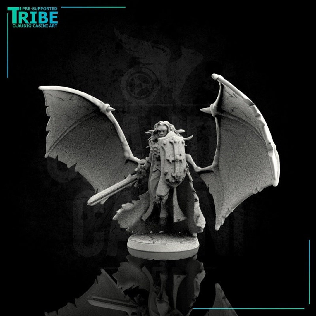 Winged Vampire Lord by Claudio Casini 12K Hi-res Resin Tabletop ...