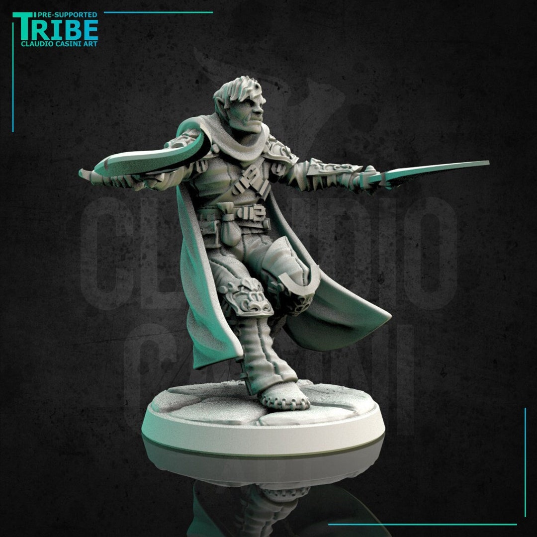 Dual-wield Orc Rogue by Claudio Casini 12K Hi-res Resin Tabletop ...