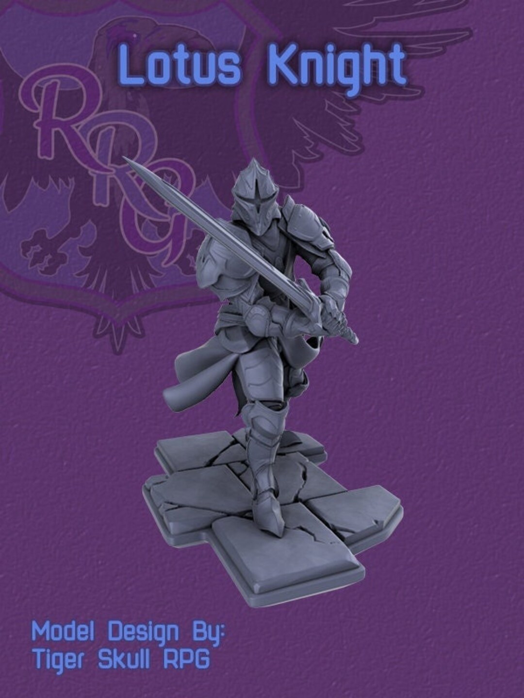 Lotus Knight by Tiger Skull 12K Hi-res Resin Tabletop - Etsy