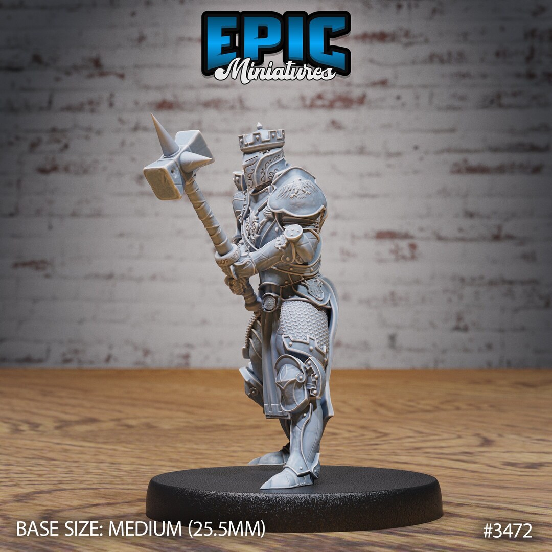 Tower Knight Hammer by Epic Miniatures 12K Hi-res Resin Tabletop ...