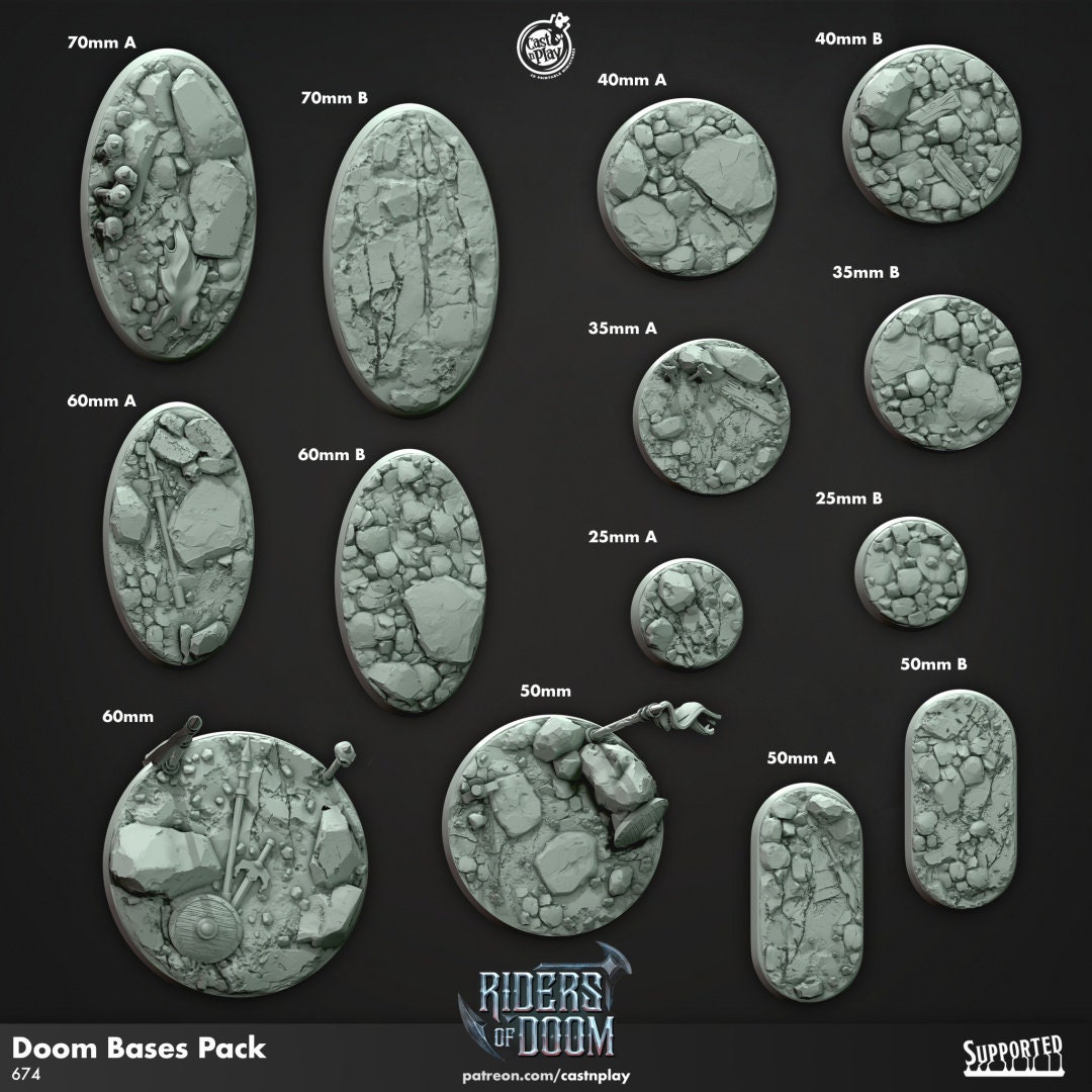 Doomed Bases by Cast 'n Play Hi-res Resin Tabletop Figurine/miniature ...