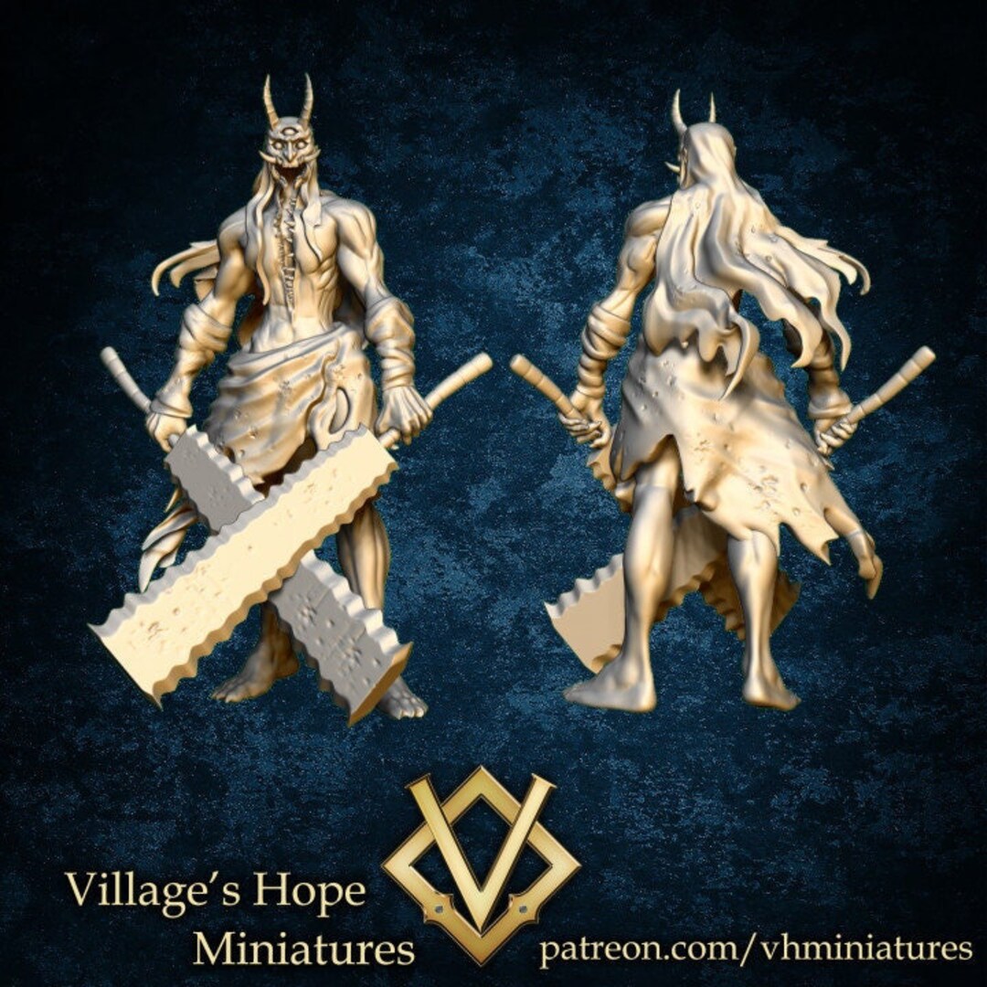 Noh Oni With Giant Cleaver by Village's Hope 12K Hi-res Resin Tabletop ...