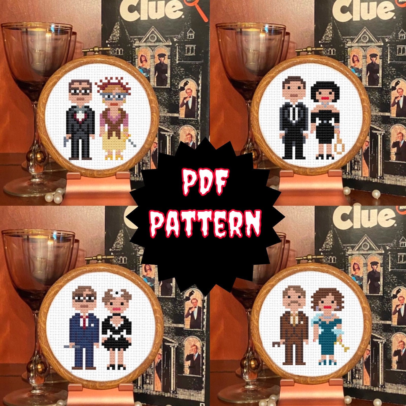 Clue the Complete Set 3 PDF Cross Stitch Patterns - Etsy