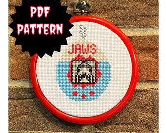 Jaws Cross Stitch Pattern - Etsy