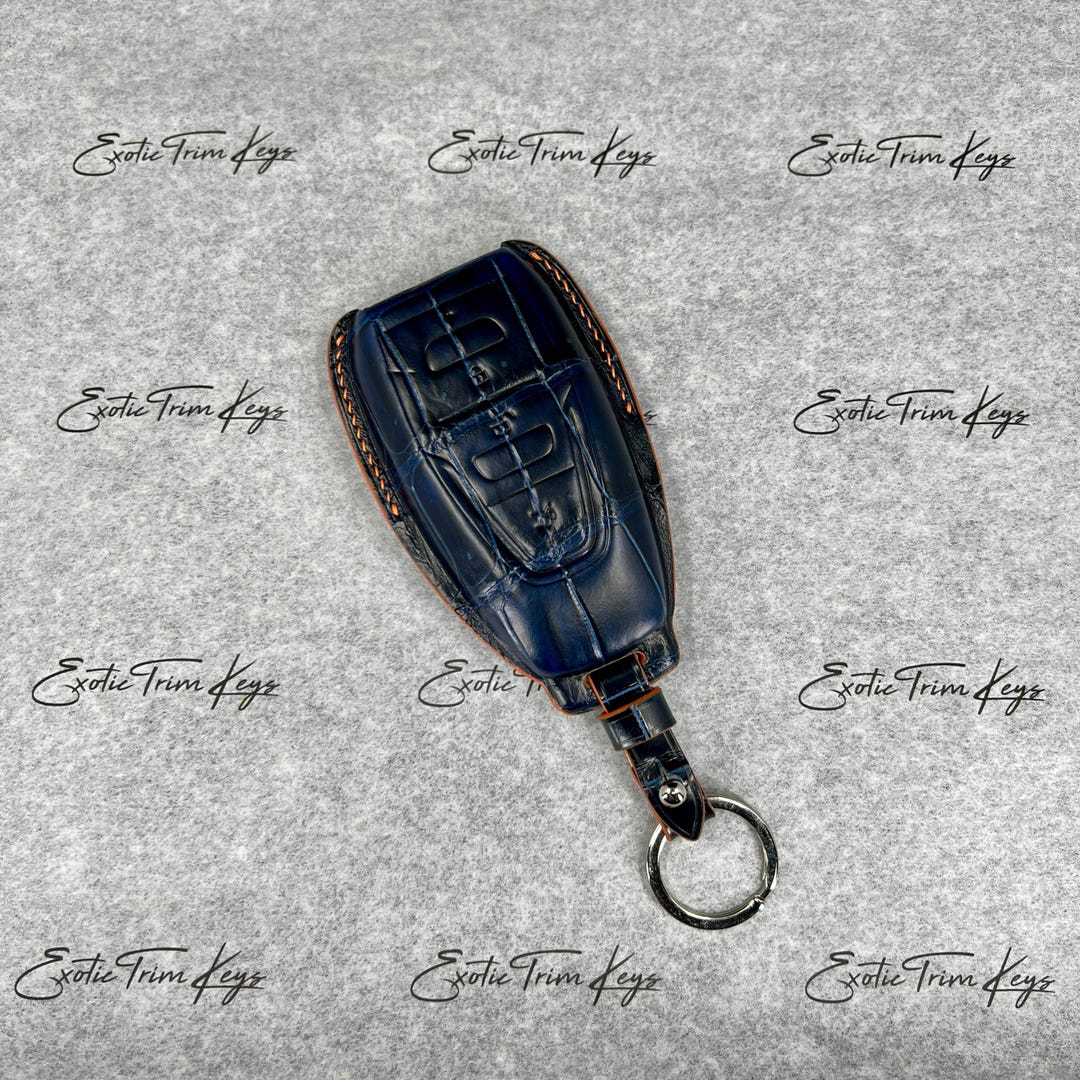 In Stock: Navy Blue Crocodile Key Cover for Aston Martin - Etsy