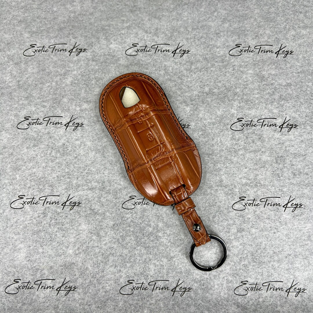 In Stock: Caramel Crocodile Key Cover for Porsche - Etsy