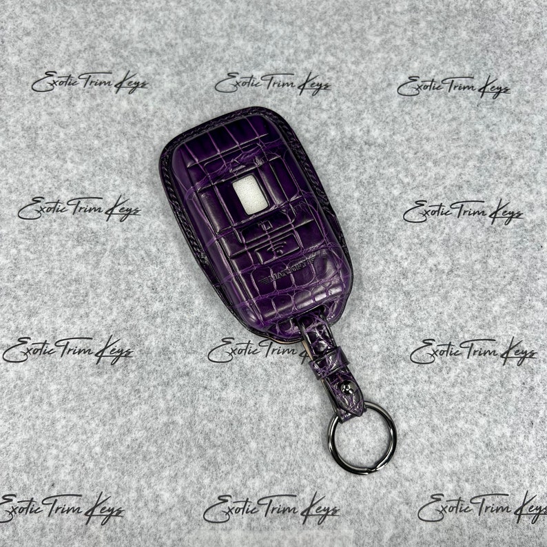 Crocodile Rolls Royce Key Fob Cover Genuine Purple Alligator Leather ...