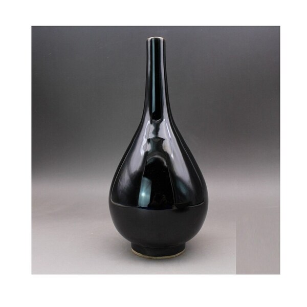 Black Ceramic Vase - Etsy
