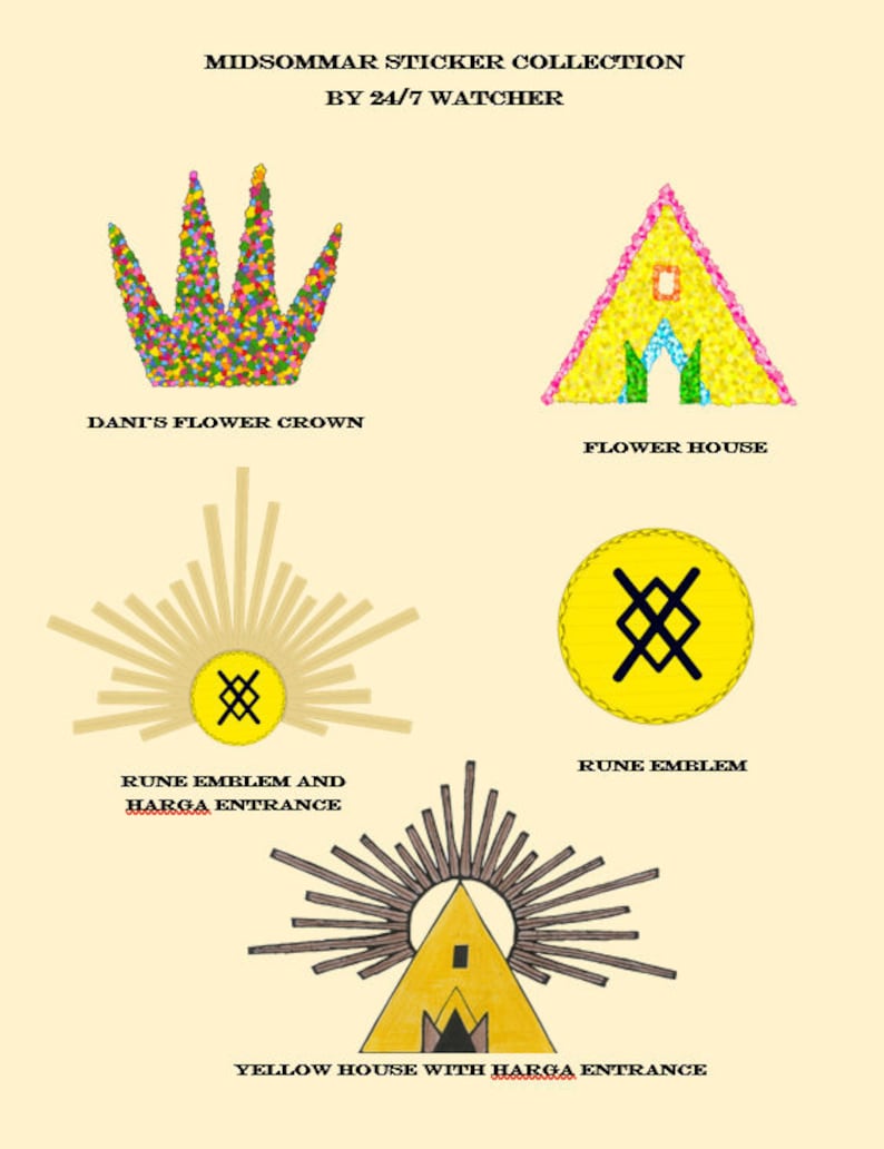 Midsommar Sticker Collection - Etsy