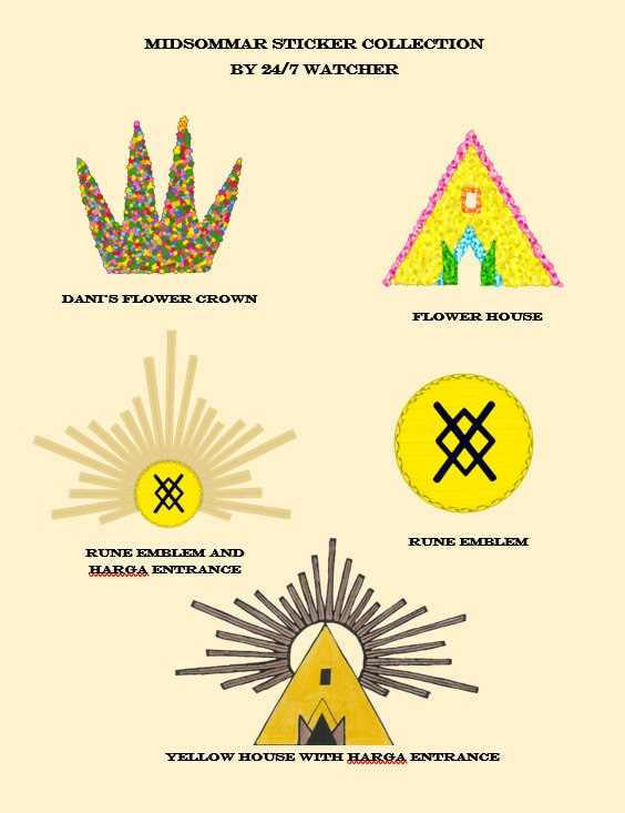 Midsommar Sticker Collection - Etsy