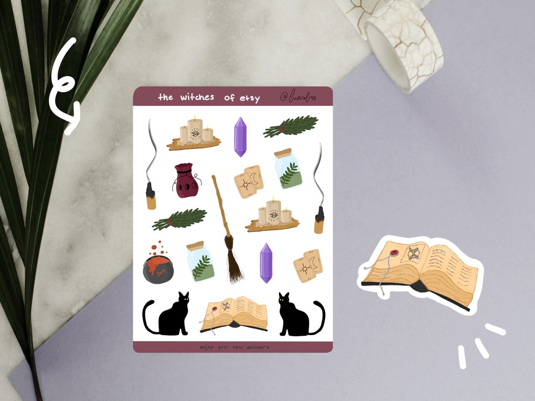 Witches Planner Sticker Sheet Bullet Journal Stickers - Etsy