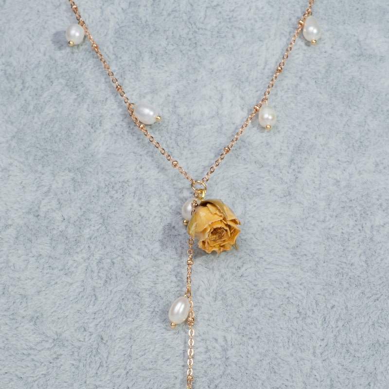 Rose Necklace - Etsy