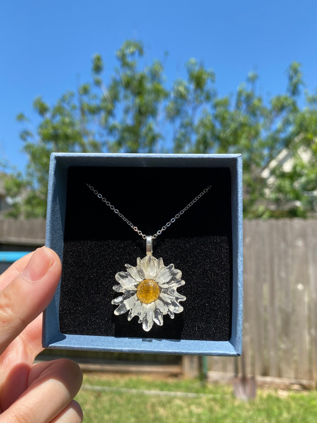 Echte Blume Halskette Daisy Anhänger Echte Blume Schmuck - Etsy.de