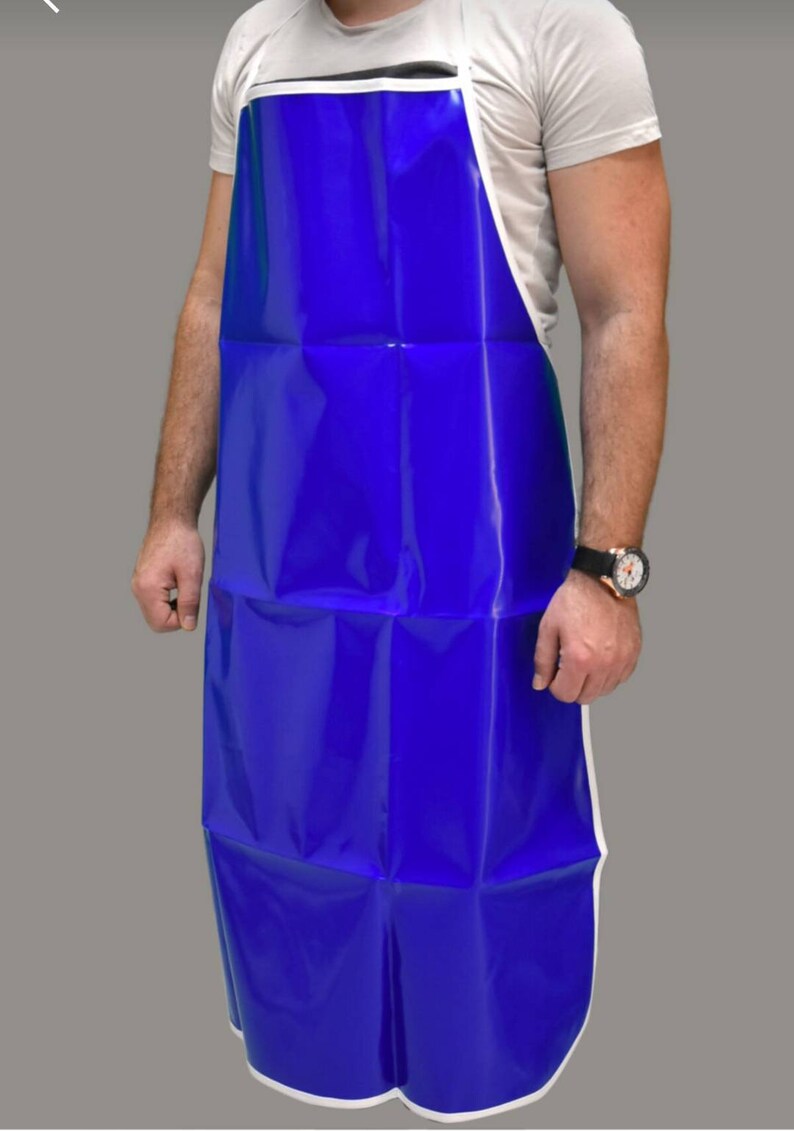 PVC Waterproof Apron Men and Women Kitchen, Butcher, Dishwasher, Work ...