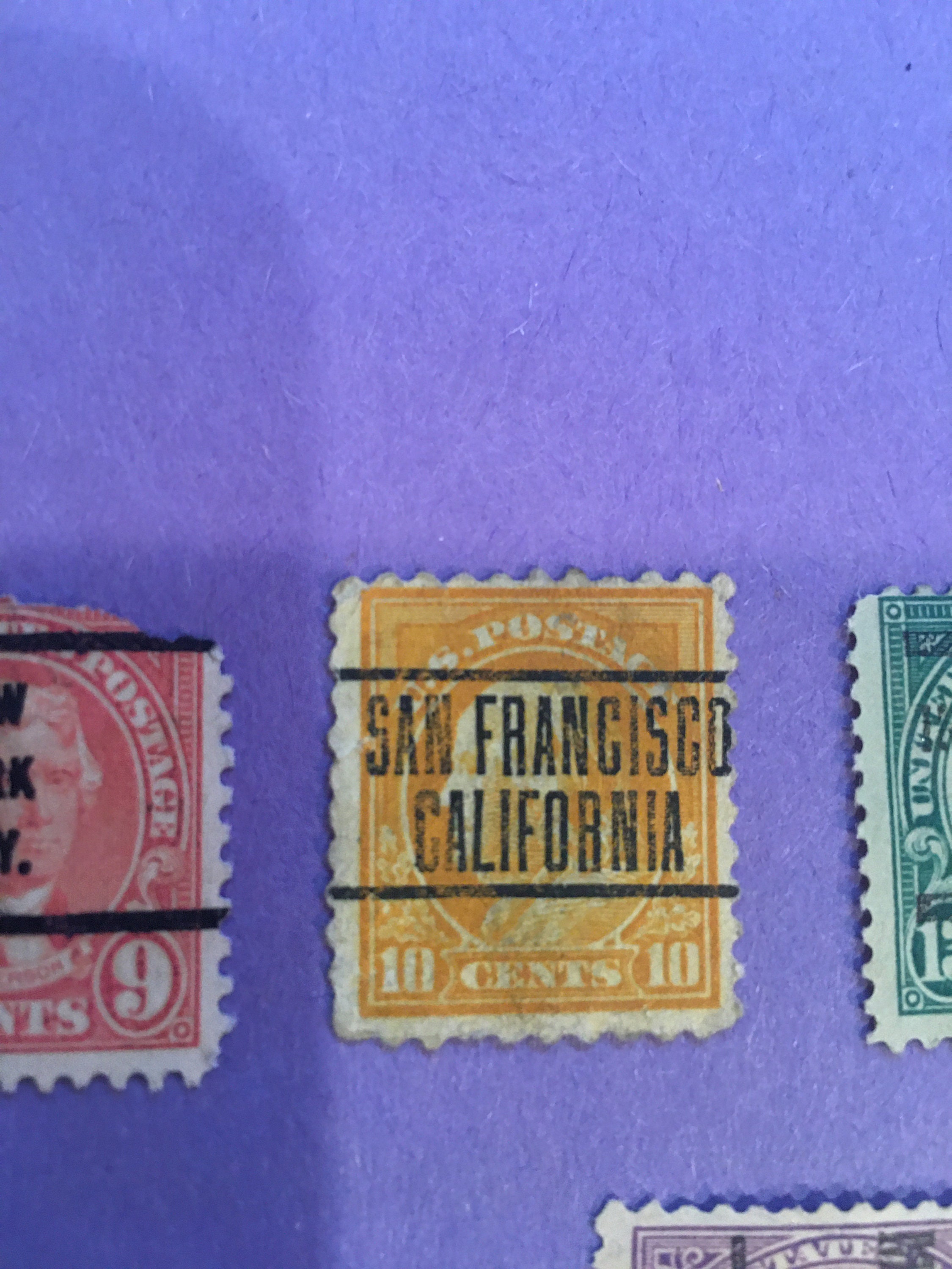 VERY OLD USA Stamps Overstamped 9,10,12,13 and 50 Cent Stamps - Etsy