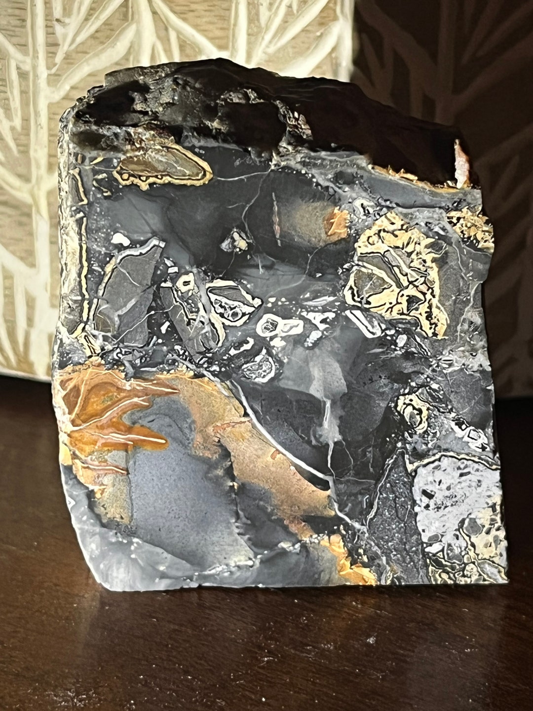 Maligano Jasper 99 Gram Slab Polished Both Sides, Natural Striking ...