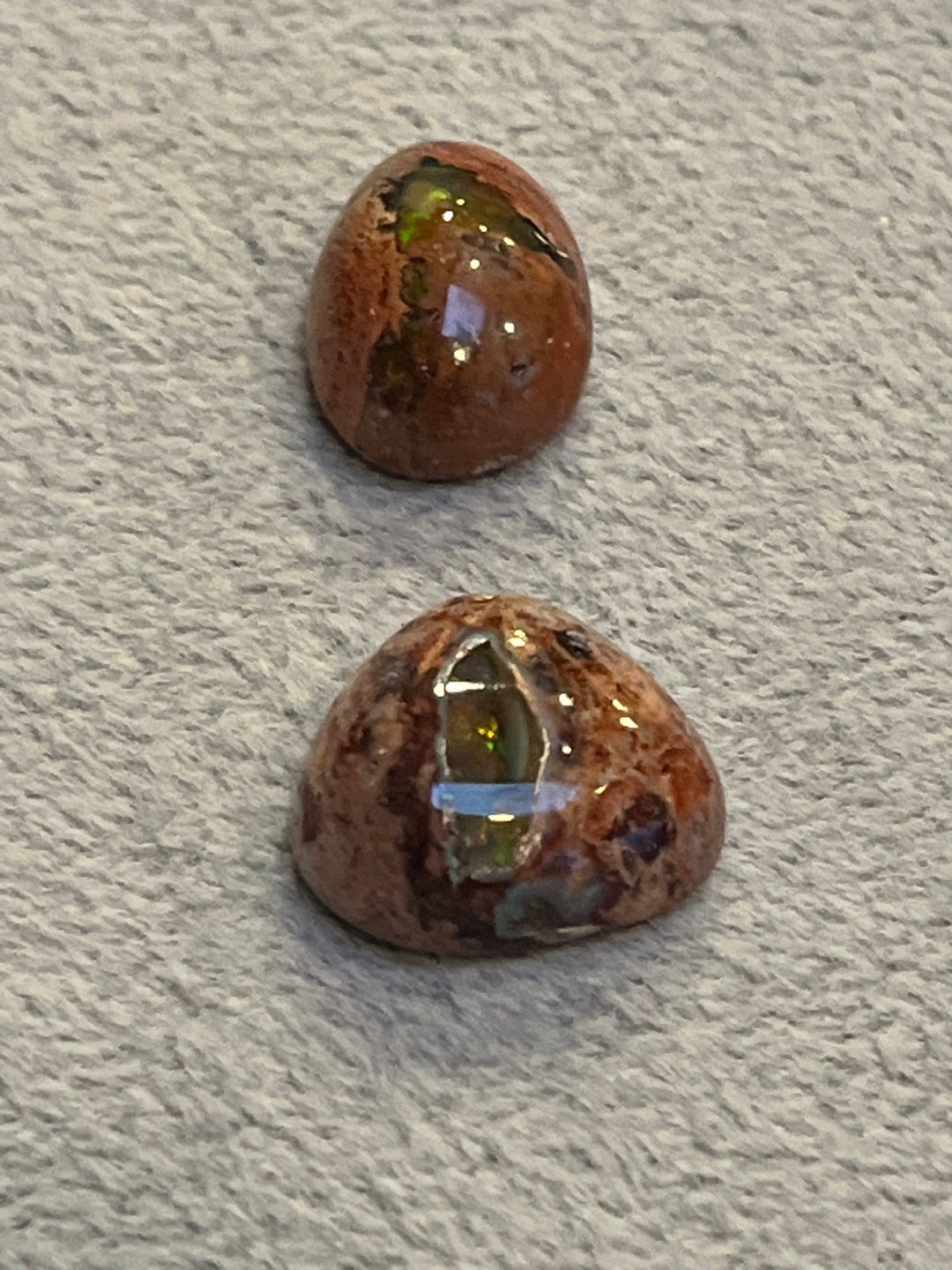 Cantera Fire Opal 2 Pc Can Set 21.3 Ctw - Natural Cantera Fire Opal ...