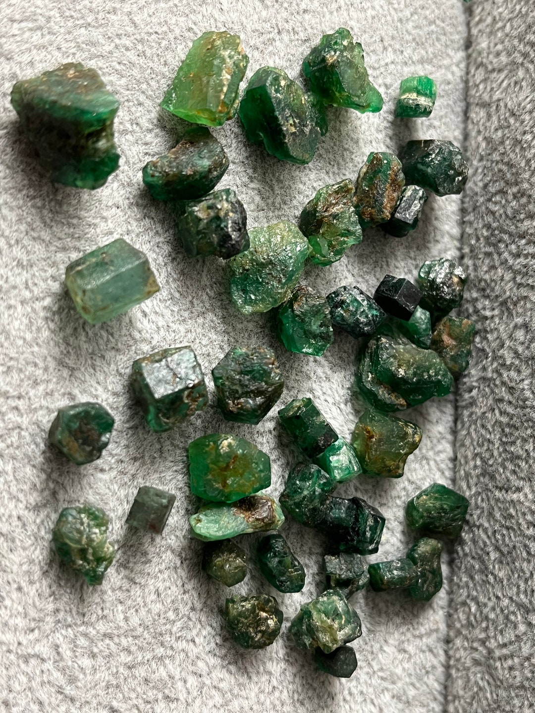 Emerald Gemstones 4-7 Raw Gems,10 Ctw Natural Roughs Swat Pakistan 10 ...