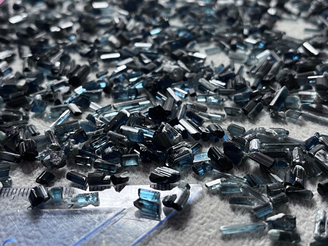 Indicolite Tourmaline , 250 Carat LOT - Vibrant Blues Natural Raw ...