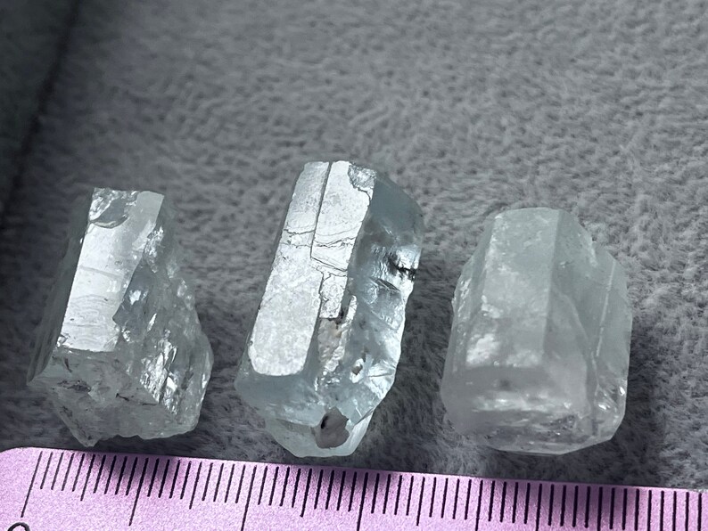 Aquamarine Clear Blue Beryl 3 Gemstones Raw Natural Rough 103 Ctw - Etsy