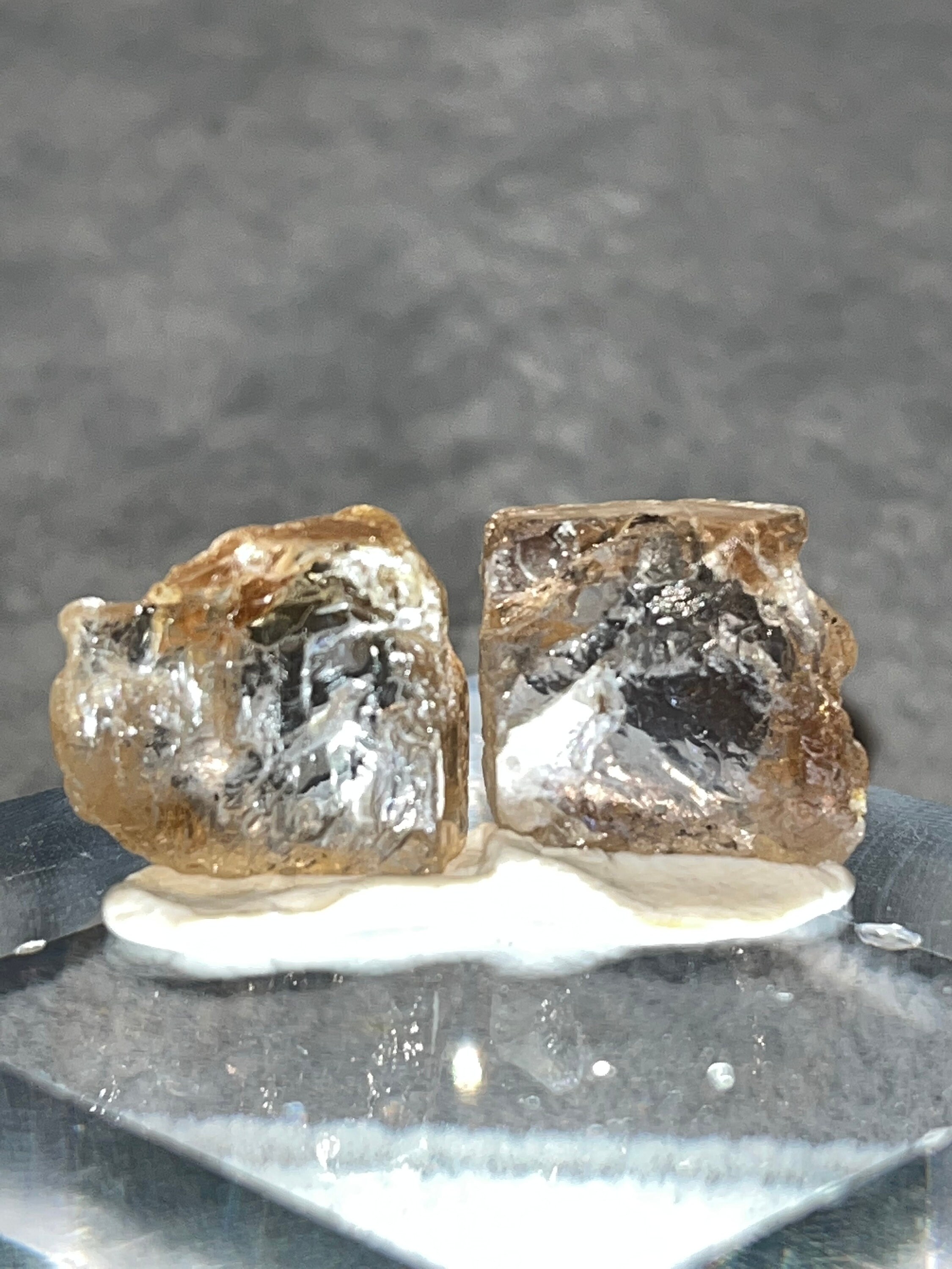 Imperial Topaz 45.5 Ct Katlang, Pakistan. 2 Honey Gold Yellow Clear Bi ...