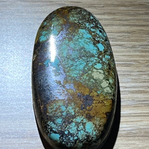 Turquoise Blackjack Cabochon 133.25 Ctw, 62 X 28 Mm X 8 Mm. USA Tonopah ...