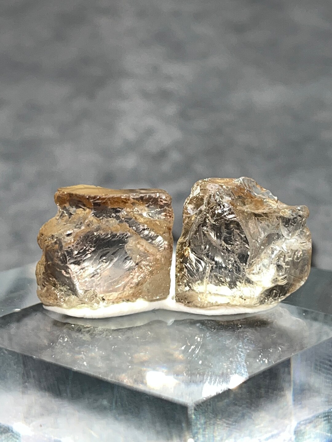 Imperial Topaz 45.5 Ct Katlang, Pakistan. 2 Honey Gold Yellow Clear Bi ...