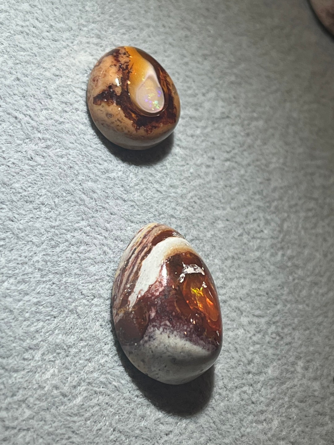 Cantera Fire Opal 2 Pc Set 28 Ctw - Natural Cantera Cabochon Set ...