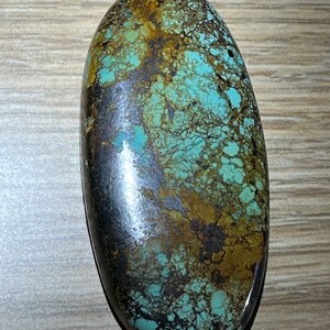 Turquoise Blackjack Cabochon 133.25 Ctw, 62 X 28 Mm X 8 Mm. USA Tonopah ...