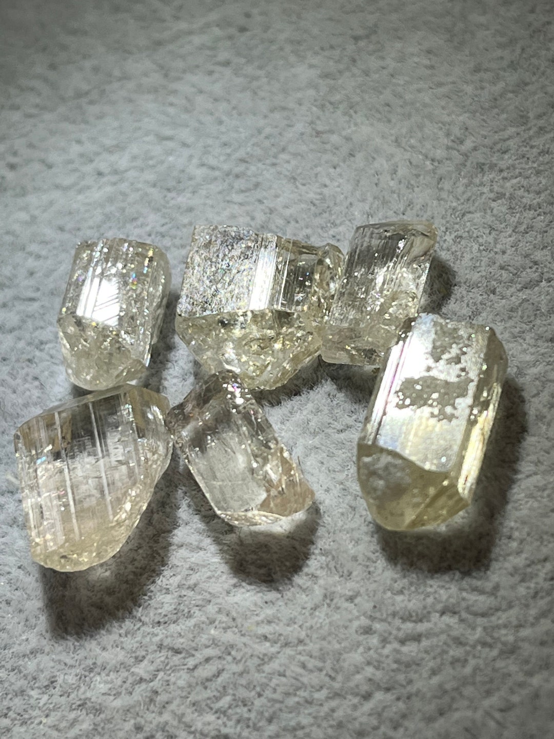 Topaz Lot. Rare Katlang, Pakistan. Imperial Topaz 6 Pcs , Terminations ...