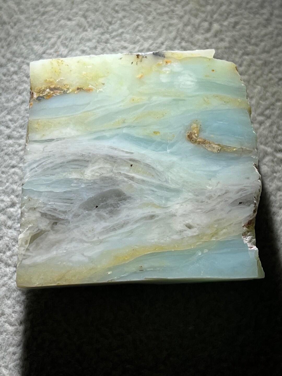 Andean Peruvian Blue Opal Slab, 29 Grams. Natural Polished Slab Local ...