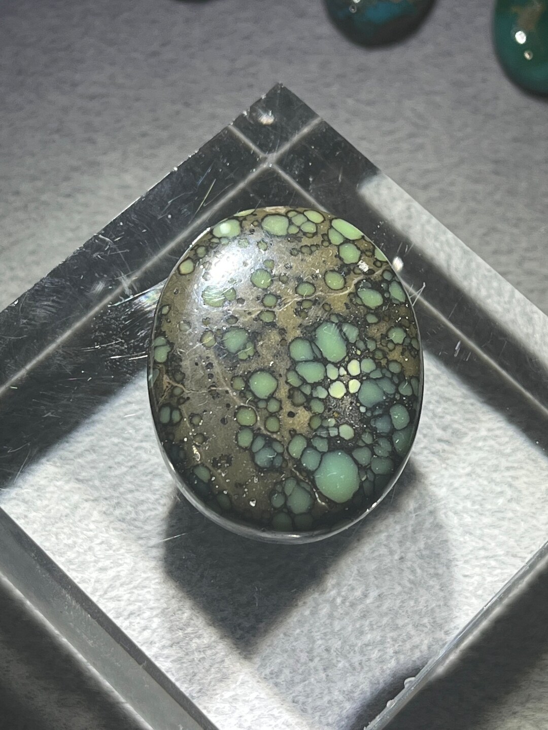 Poseidon Variscite “starfox” Mine 37 Ctw Oval Cabochon Backed , Jewelry ...