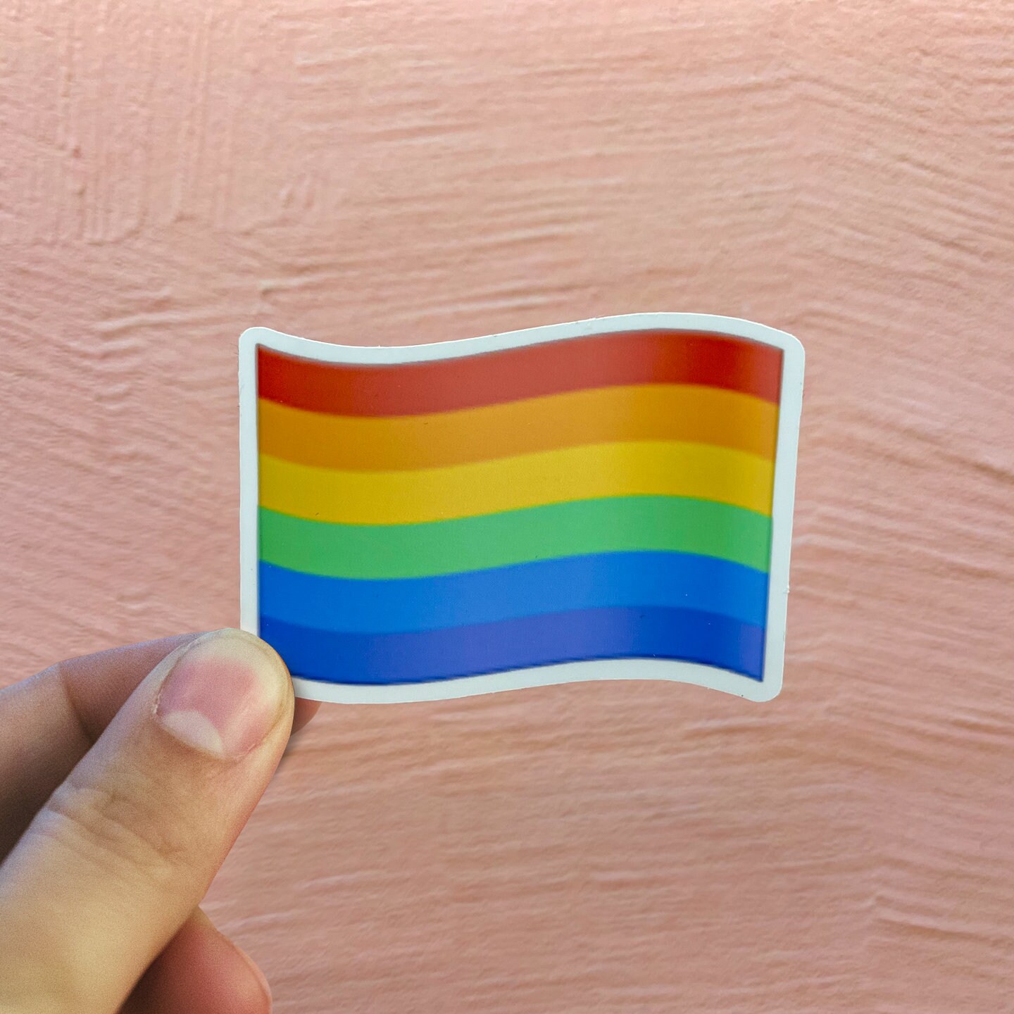 Emoji Pride Flag Die Cut Sticker | Etsy