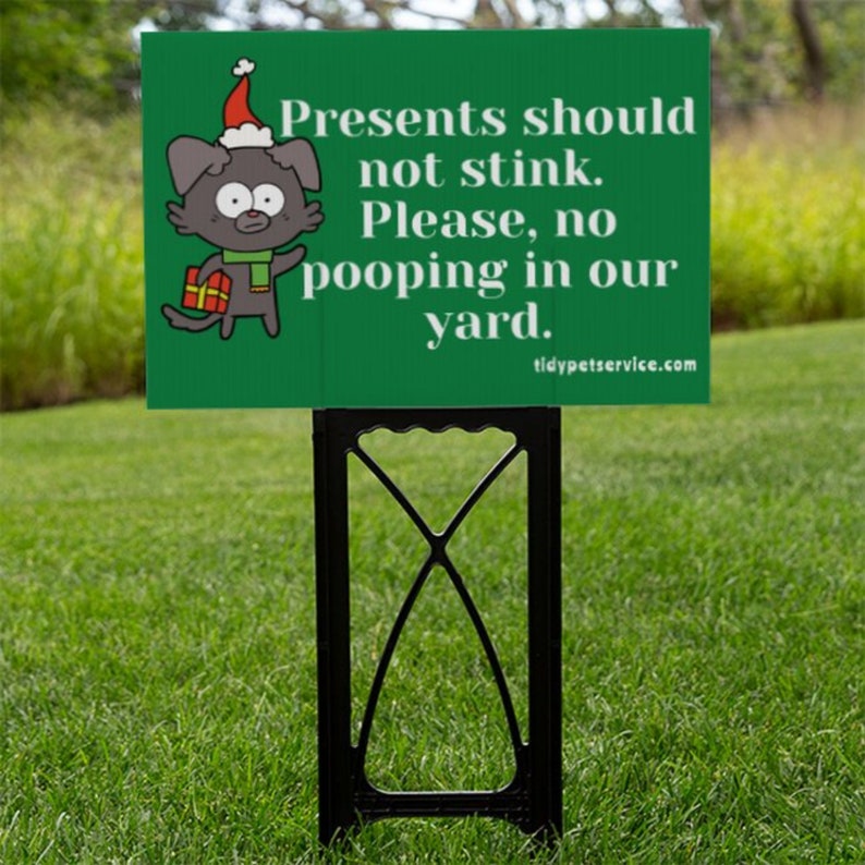 Presents Should Not Stink No Dog Poop Yard Sign - Etsy