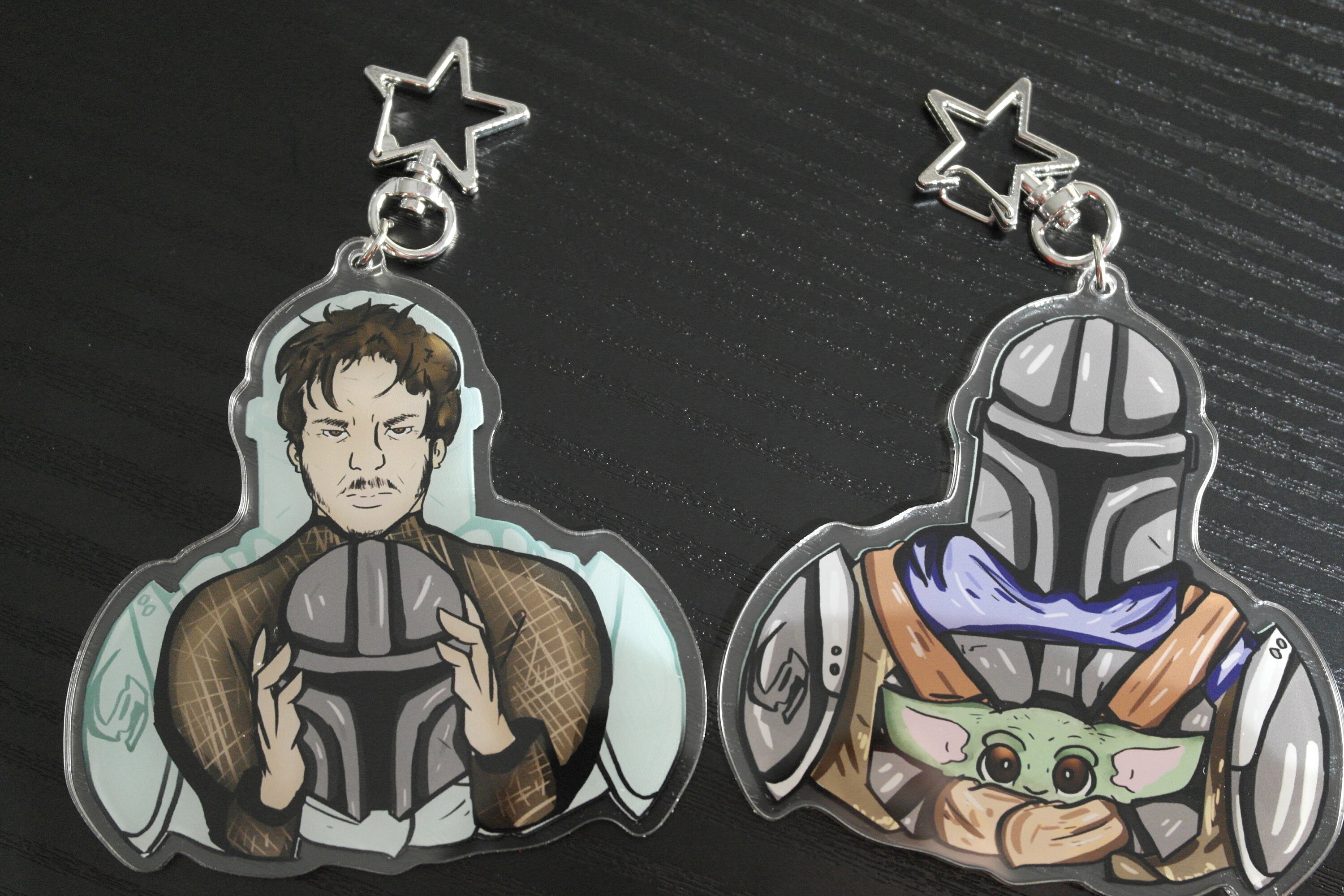 Space Dad With Baby Yoda SW Fanart Double Sided 3.5 - Etsy