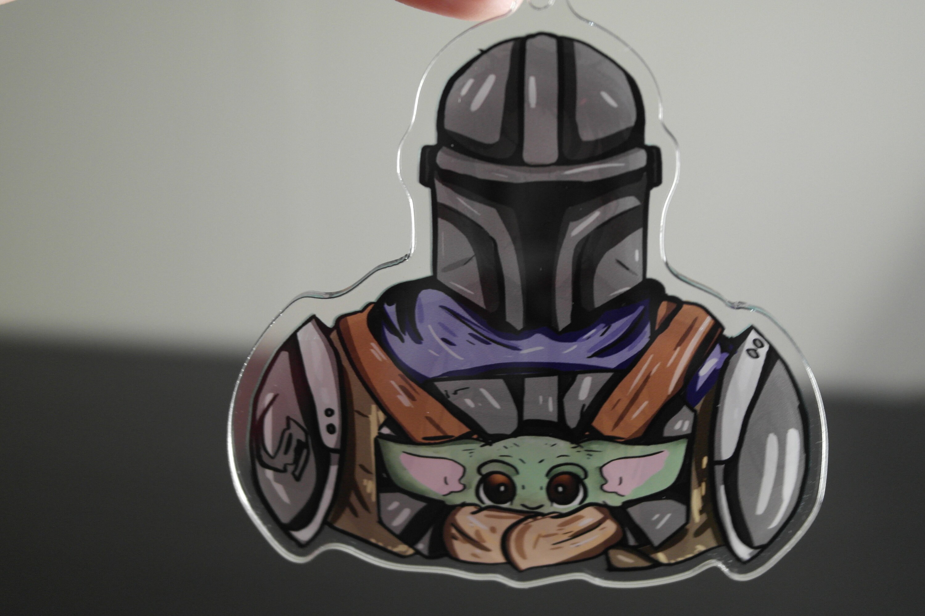 Space Dad With Baby Yoda SW Fanart Double Sided 3.5 - Etsy