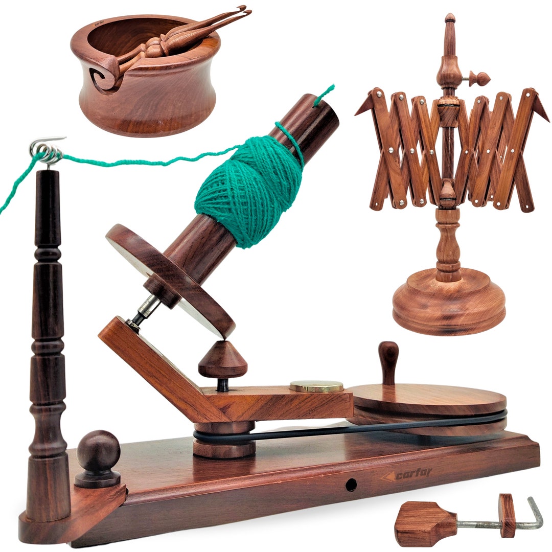 HIGHBIX Wooden Yarn Winder Complete Set for Knitting and - Etsy