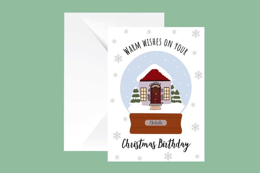 Christmas Birthday Card | December Birthday Card | Happy Birthday Card ...