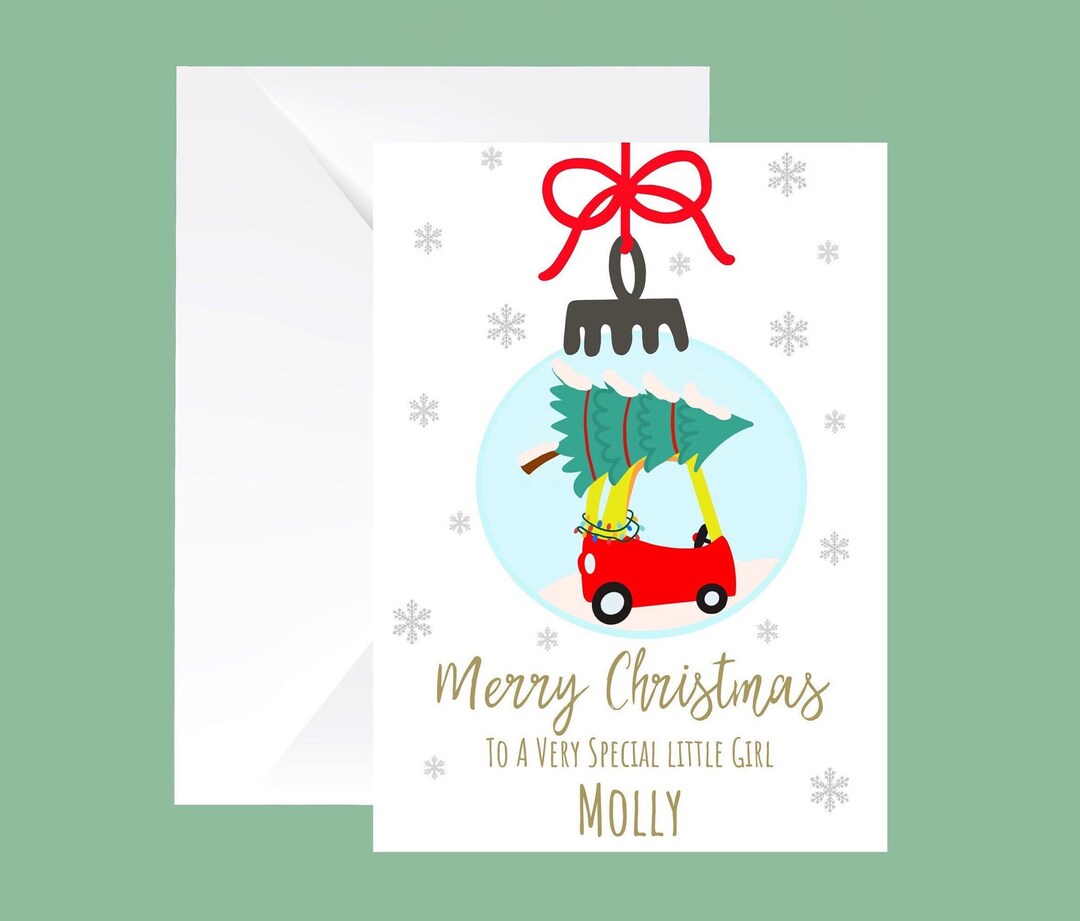 Personalised Child Christmas Card | Kids Christmas Card | Bespoke ...