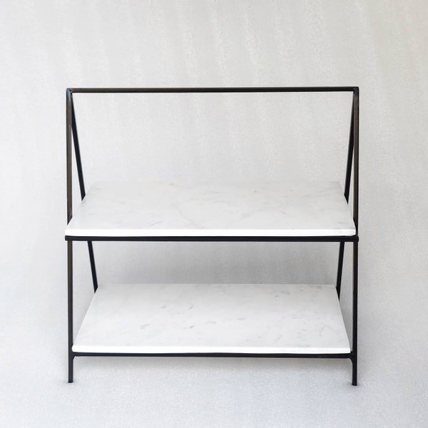 Tasha Marble 2 Tier Server | Pastry Stand in Marble | Marble Tray ...