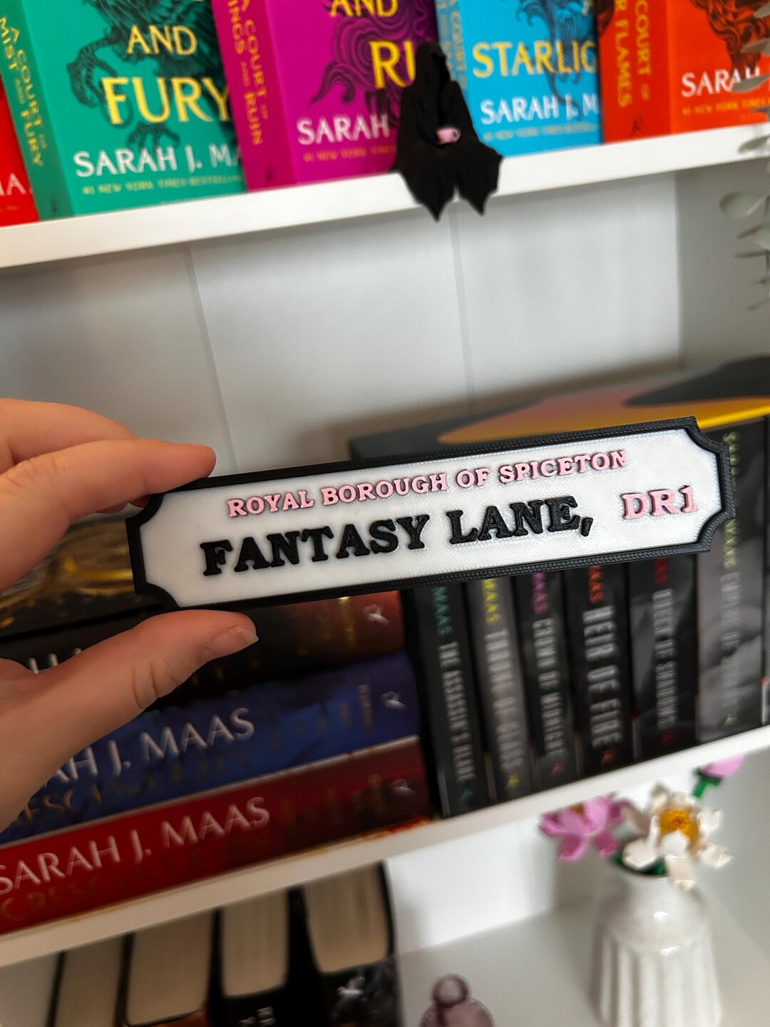Fantasy Lane - Bookshelf Sign Library Sign Bookish Home Decor Reader ...