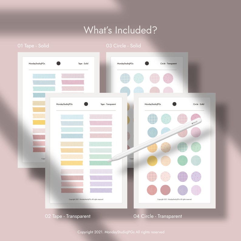 96 Digital Planner Stickers, Neutral Minimal Pastel Sticker, Goodnotes ...