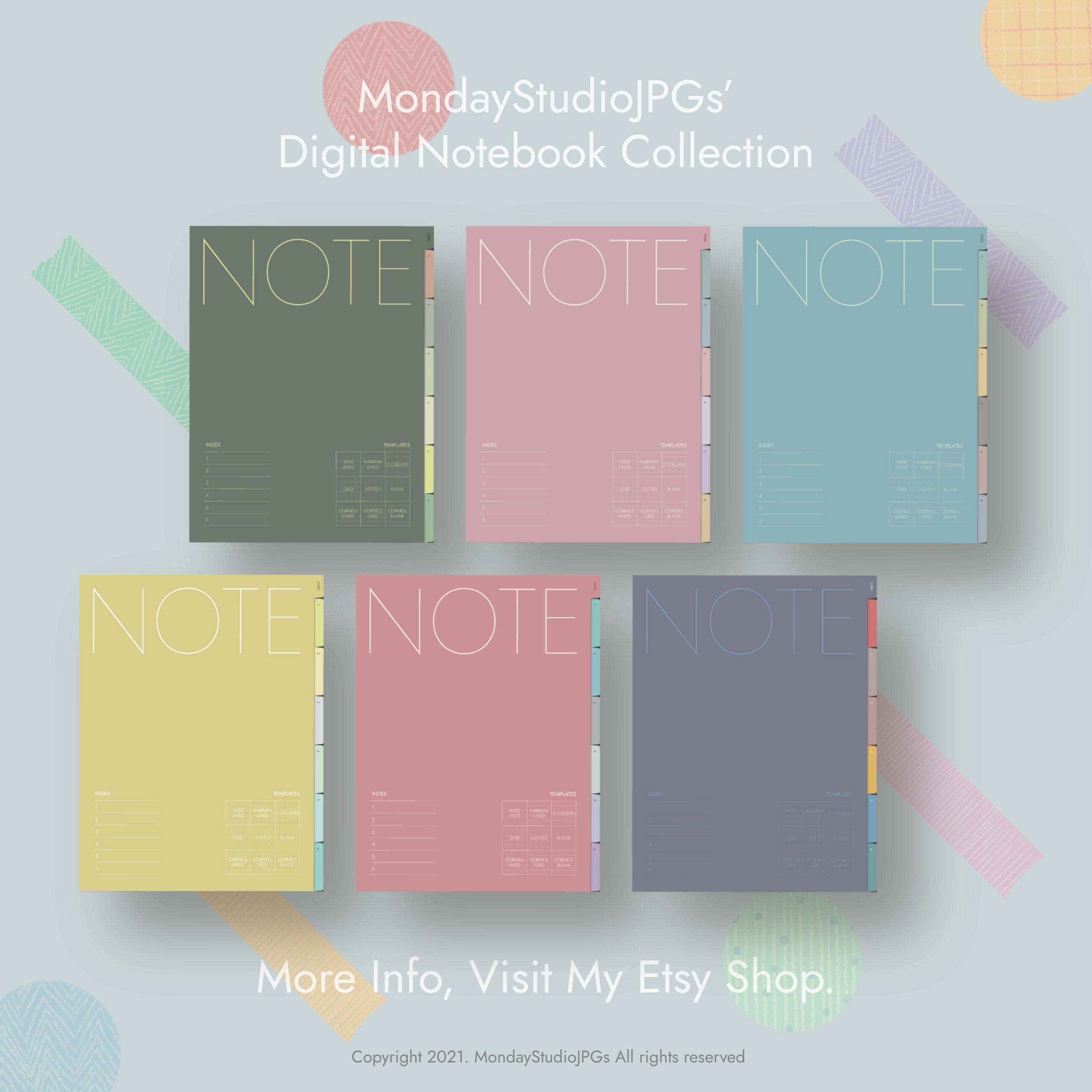 Minimal Digital Notebook, Goodnotes Minimal Notebook, Digital Notebook ...