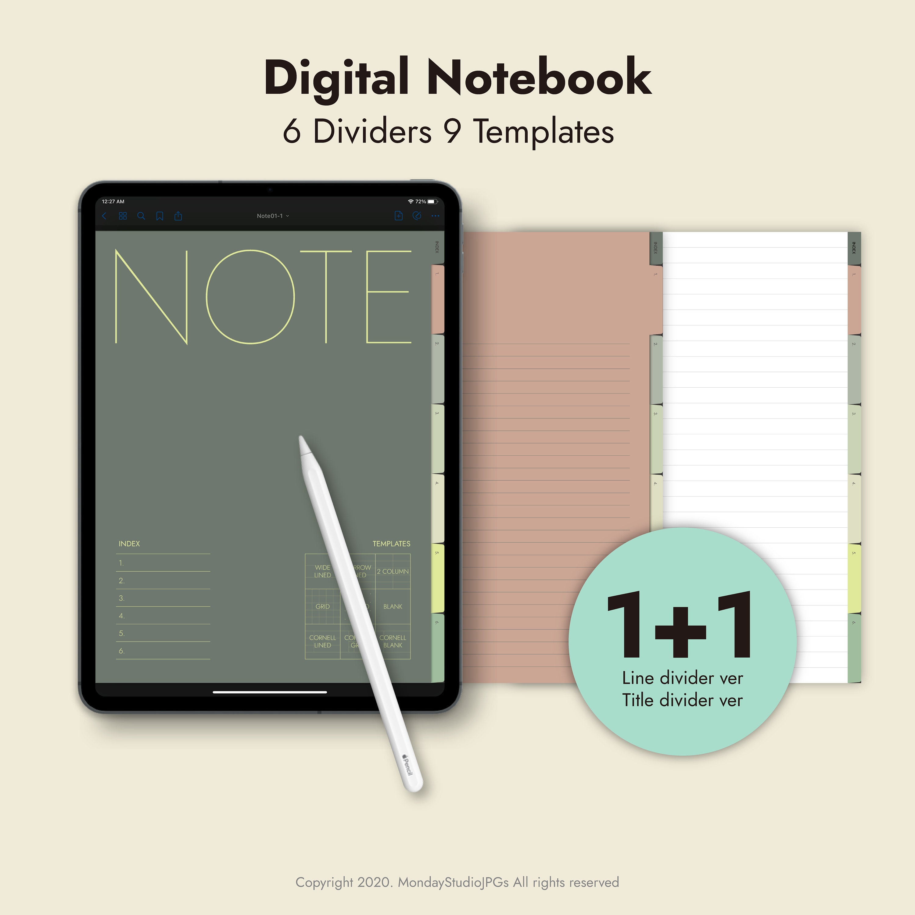 Minimal Digital Notebook GoodNotes Minimal Notebook Digital | Etsy