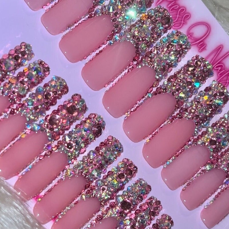 Long Fake Nails - Etsy