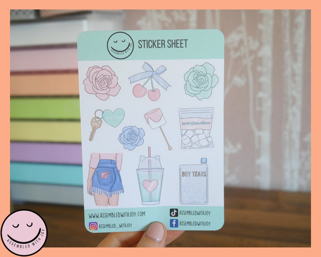 Planner Sticker Sheet Bullet Journal Sticker Sheet Scrapbook - Etsy
