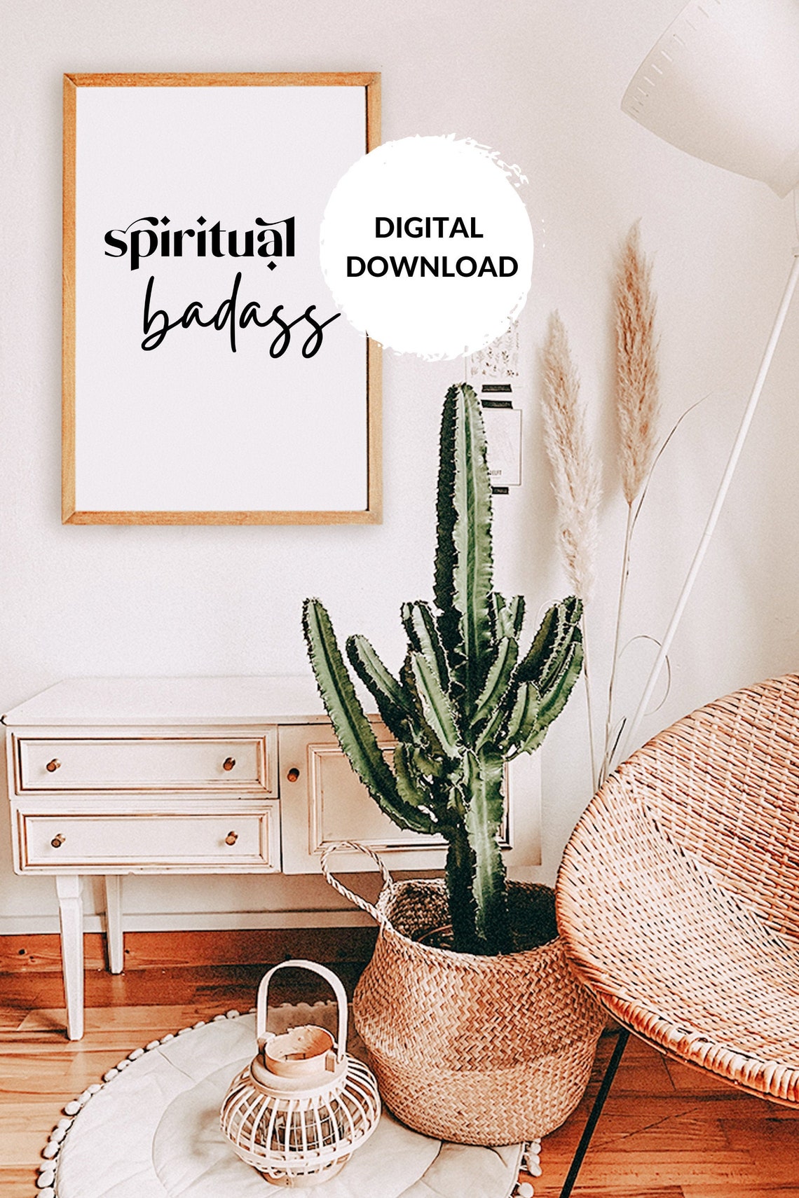 Spiritual Badass Printable Wall Art Spiritual Poster Black - Etsy