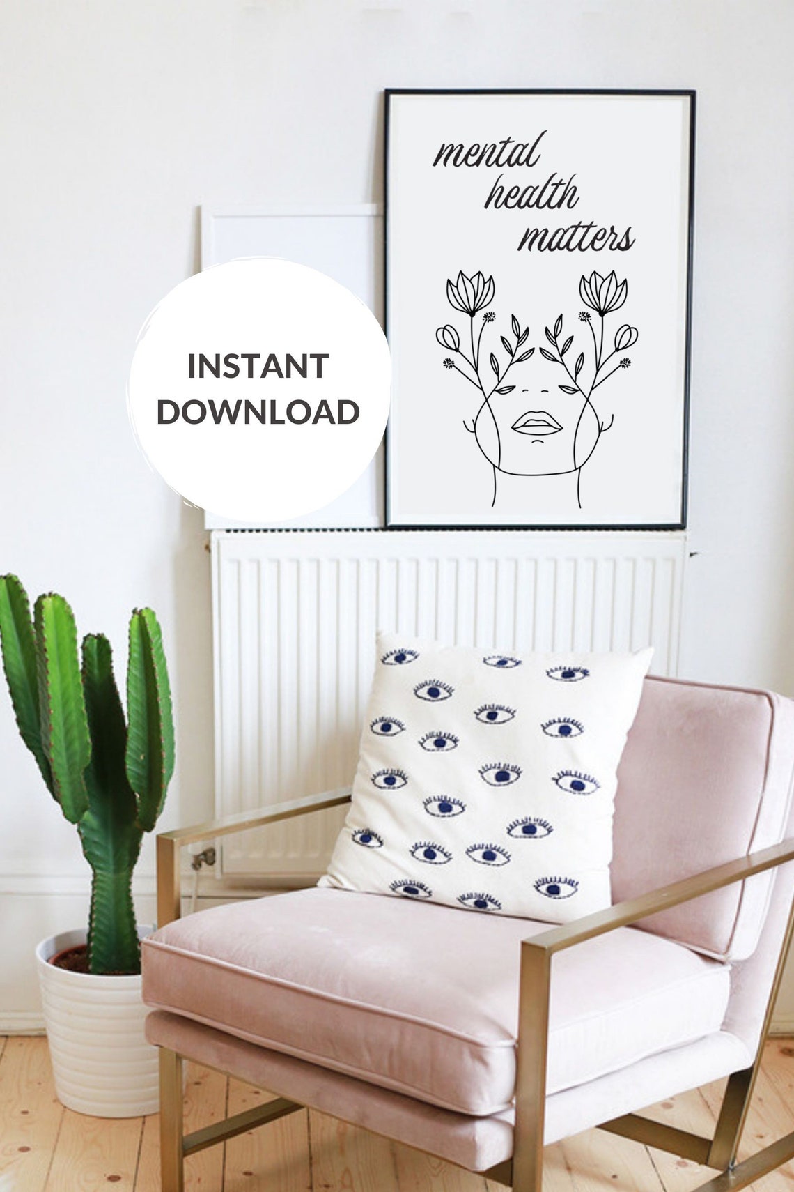 Mental Health Matters Printable Wall Art Inspirational Art - Etsy